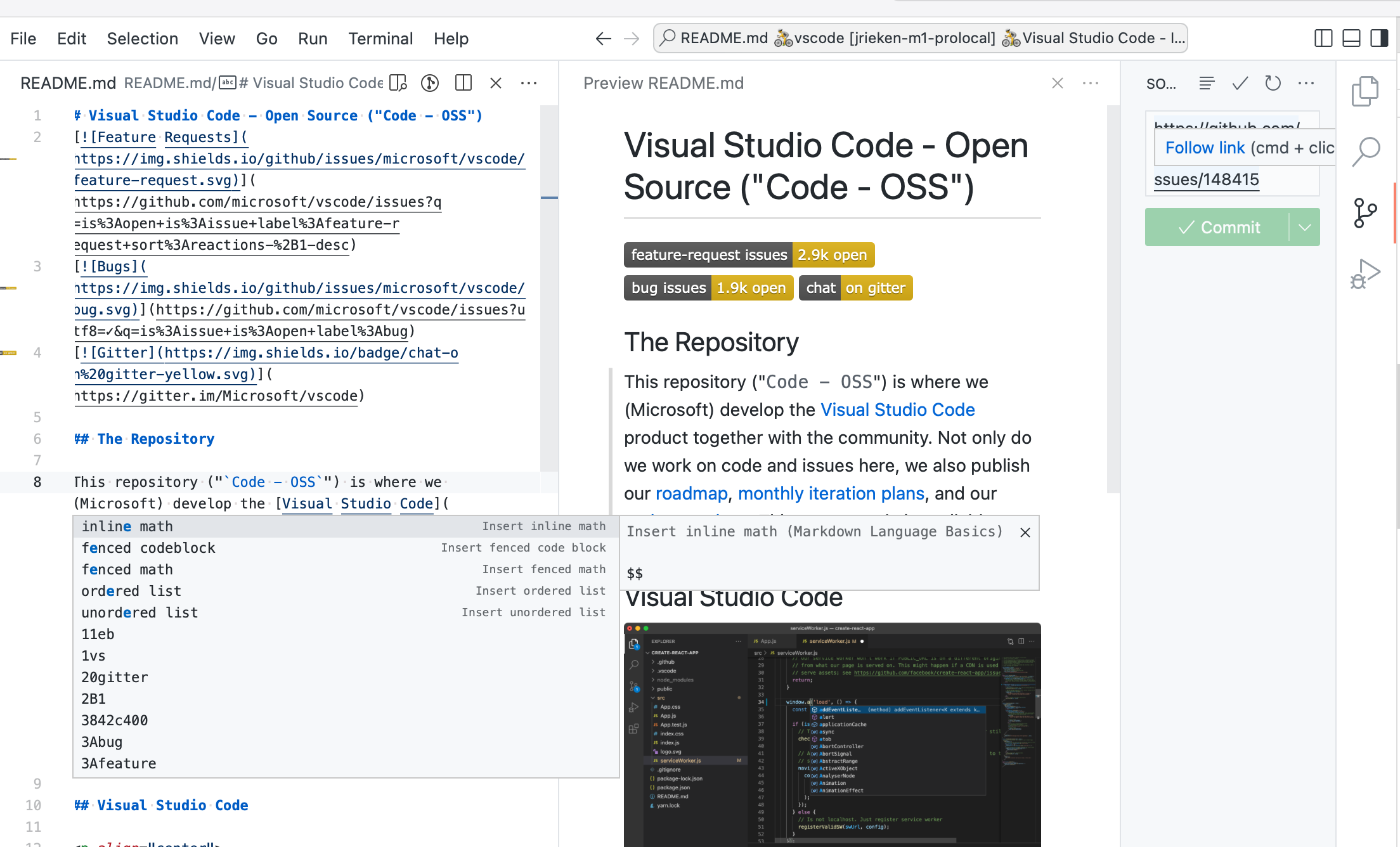Webview overlays suggest widget · Issue #148415 · microsoft/vscode · GitHub