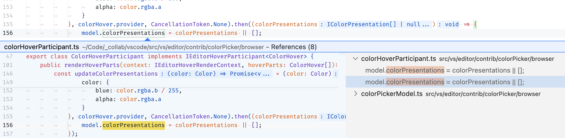 UI glitches in find ref peek view with sticky scroll turned on · Issue #168372 · microsoft ...
