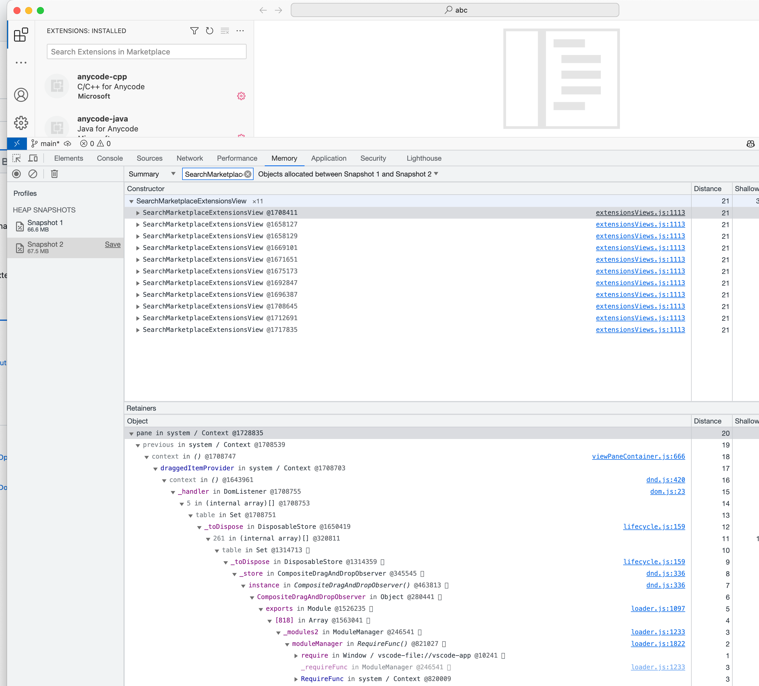 Extensions Viewlet Leaks Memory · Issue 191899 · Microsoft Vscode · Github