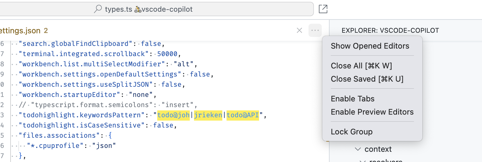 Unexpected context menu · Issue #194131 · microsoft/vscode · GitHub