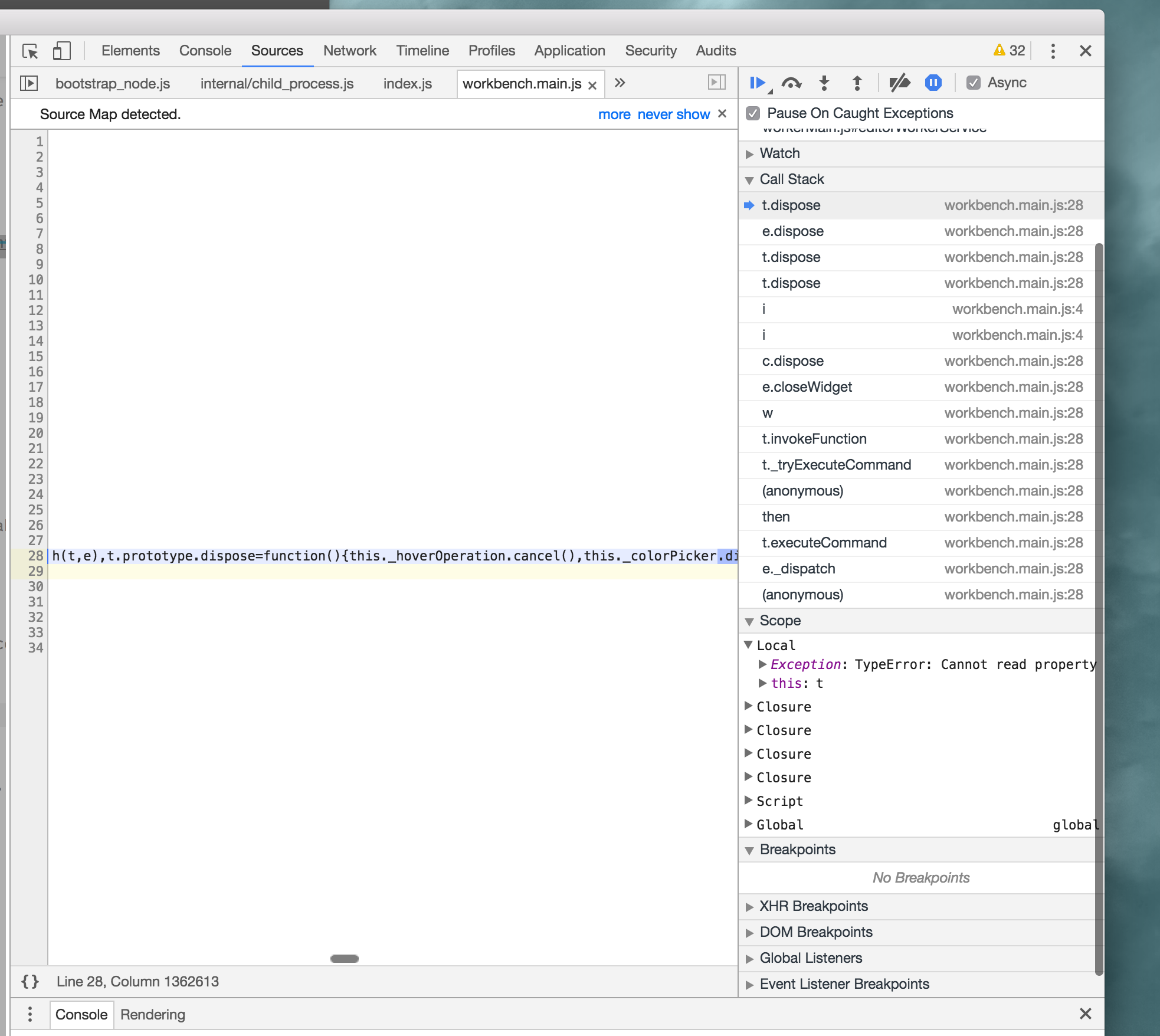 Error when hitting ESC · Issue #31657 · microsoft/vscode · GitHub