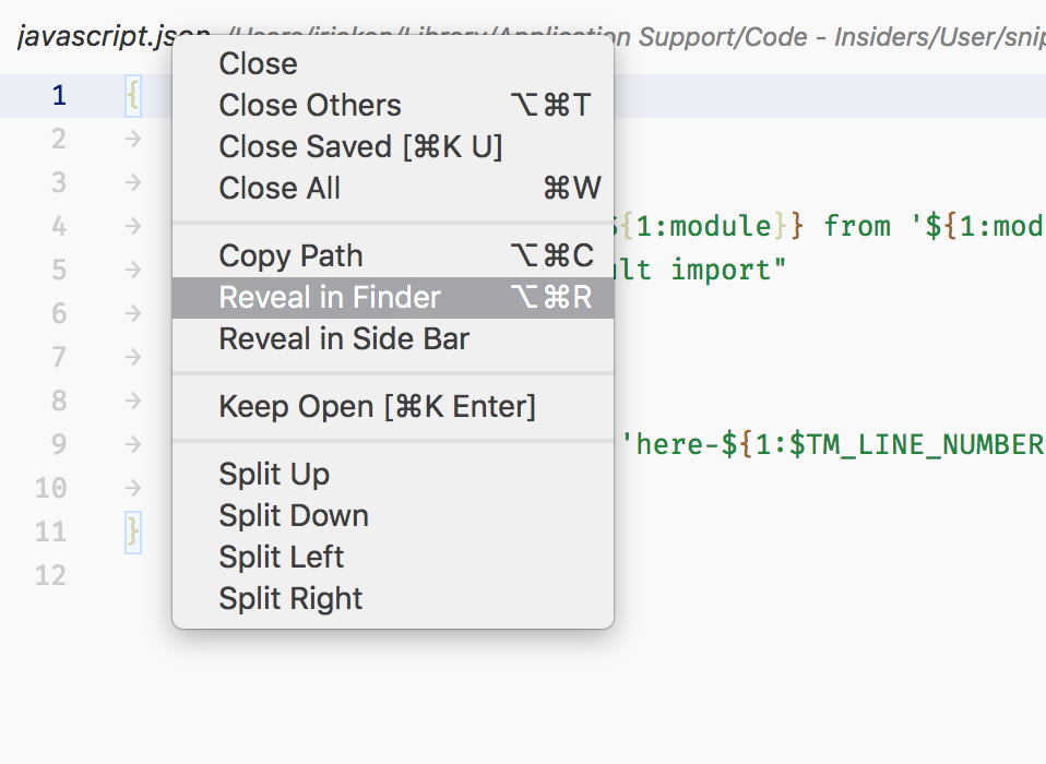 [Snippsets] Remove snippet file (or/& as item in context menu). · Issue #57496 · microsoft ...
