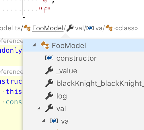Breadcrumb dropdown uses confusing indentation · Issue #61808 · microsoft/vscode · GitHub