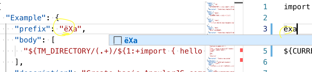 snippets prefix support utf-8 · Issue #80532 · microsoft/vscode · GitHub