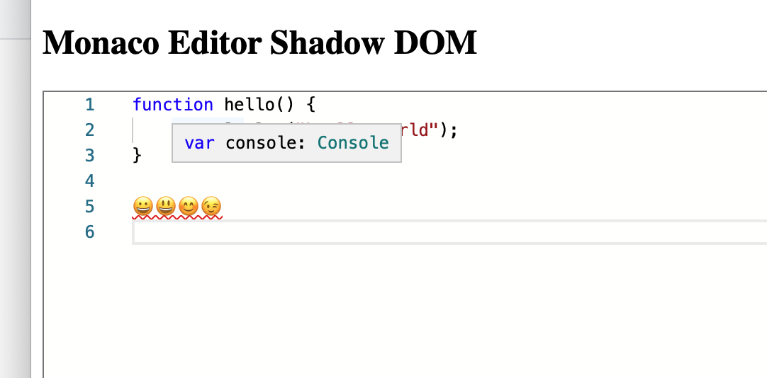Shadow Editor Doesnt Position Hover Correctly · Issue 1810 · Microsoftmonaco Editor · Github