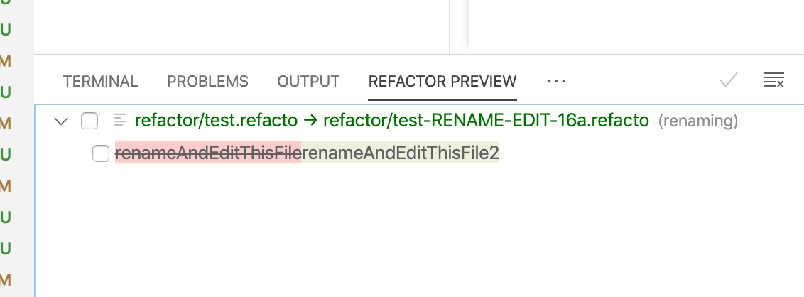 Refactor preview: indicate create/delete/renames better? · Issue #89504 · microsoft/vscode · GitHub
