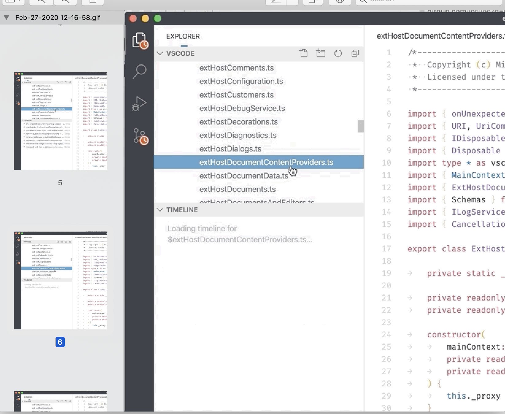 Timeline view prefixes filenames with $ when loading their data · Issue #91677 · microsoft ...