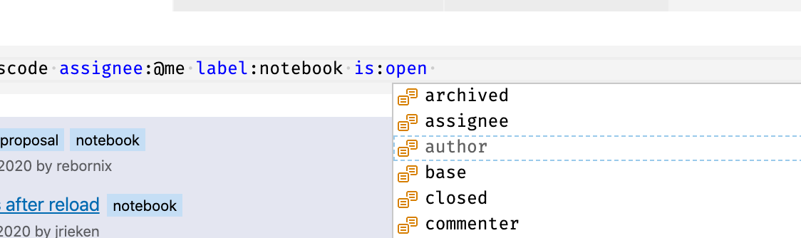 Suggestion (all lists?) styles are different in notebook · Issue #93475 · microsoft/vscode · GitHub
