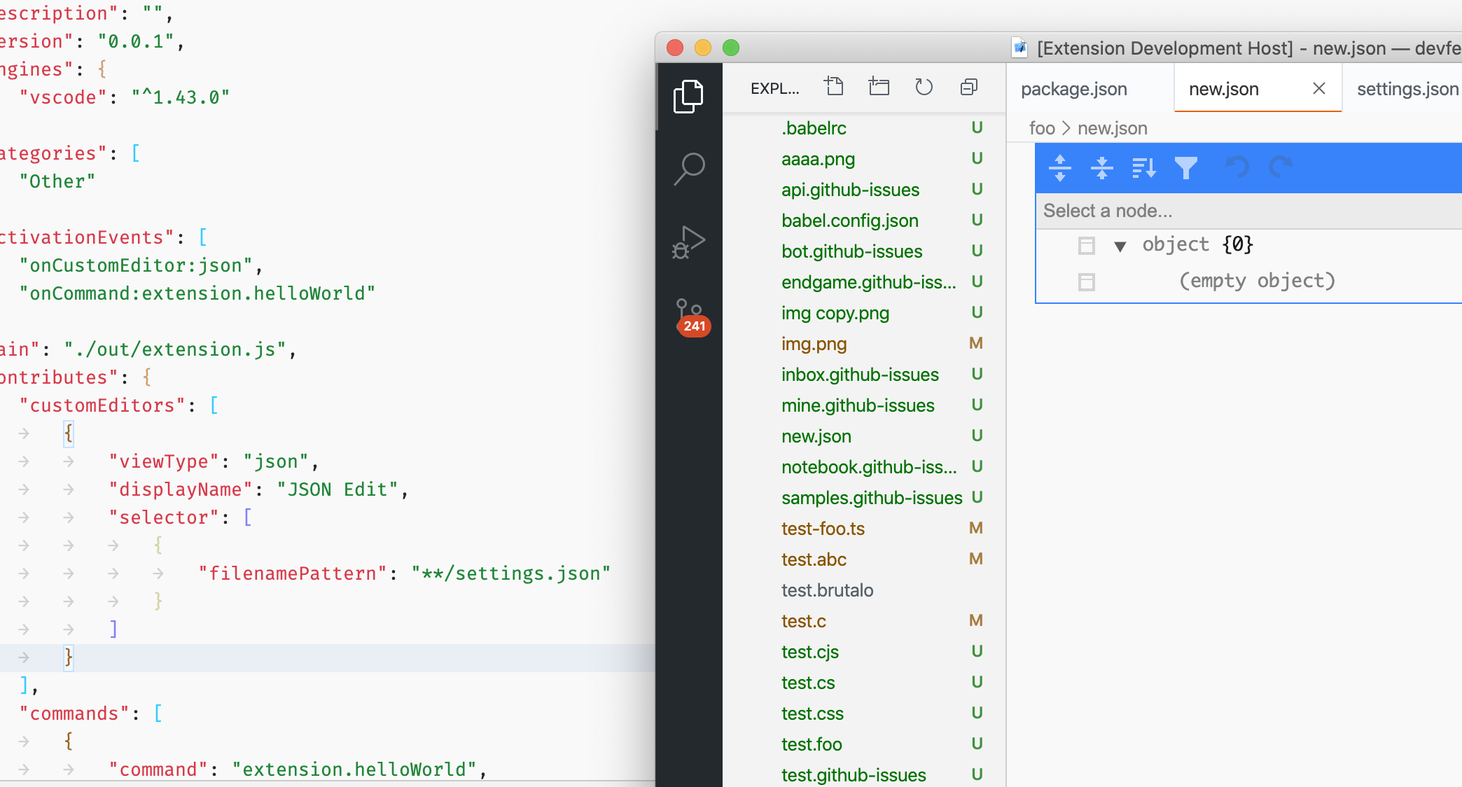 Custom editor and filenamePatterns · Issue #94383 · microsoft/vscode ...