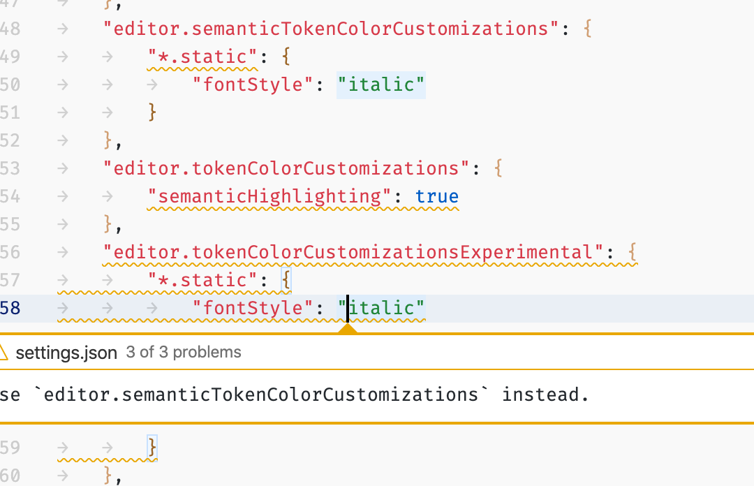 [semantic tokens] improve code completions for `editor ...