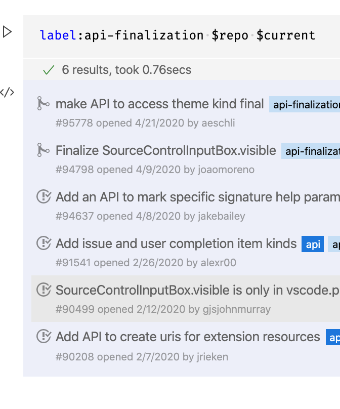Pull requests should be rendered with the PR icon and not the issue ...