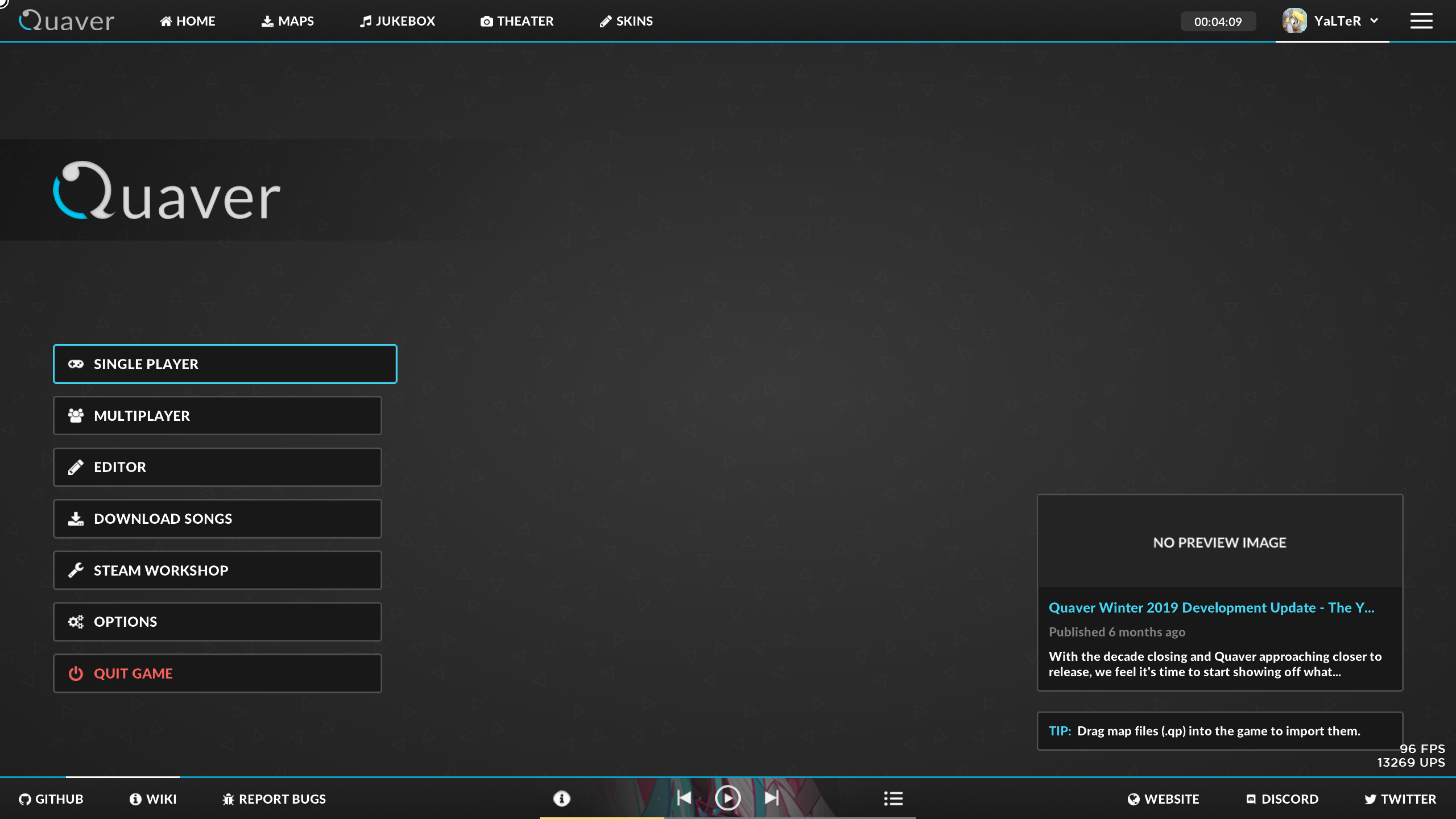 New main menu: the background animation ends · Issue #2118 · Quaver/Quaver · GitHub