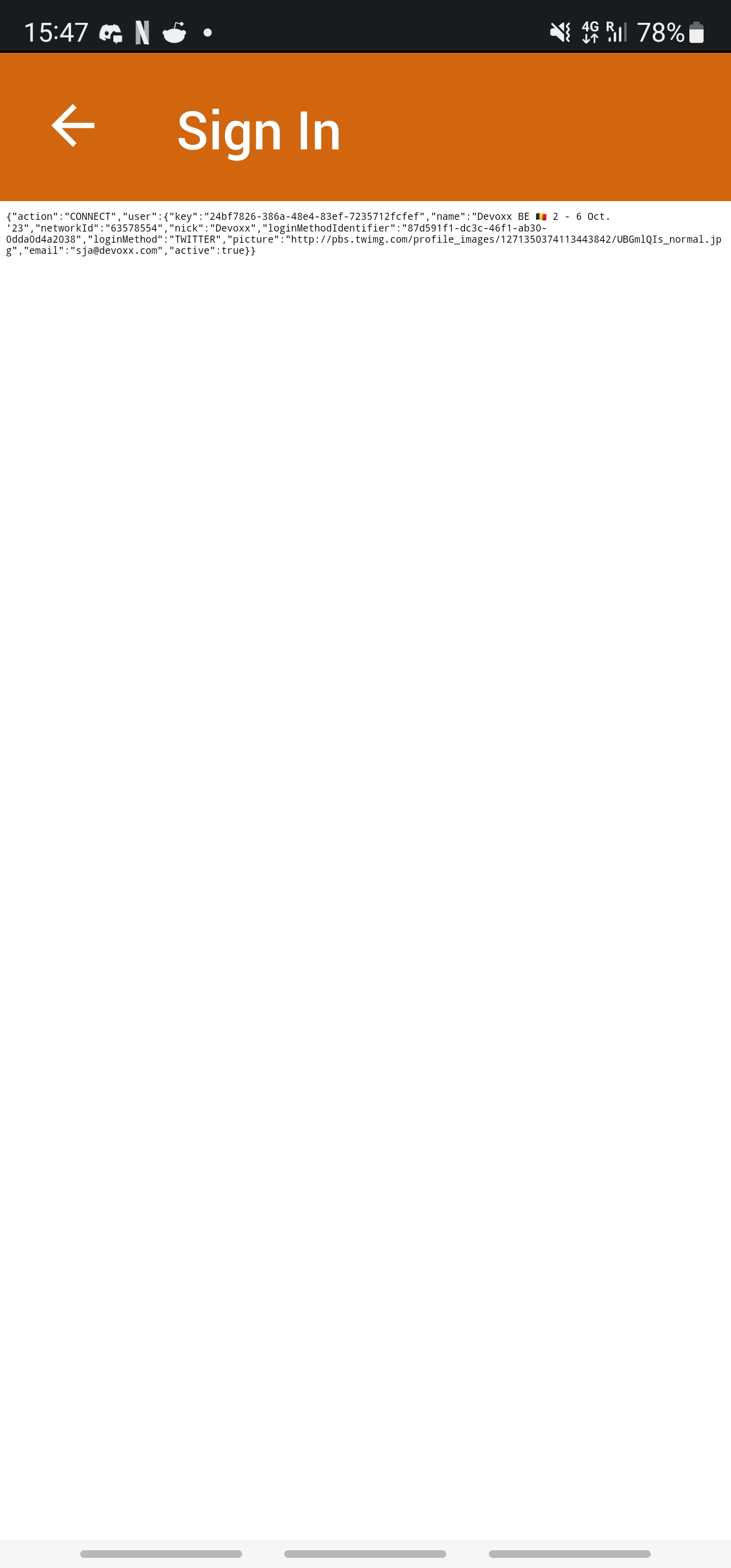 Github Oauth Redirect Info Is Shown Instead Of Going Back To Prev Screen · Issue 349 · Devoxx