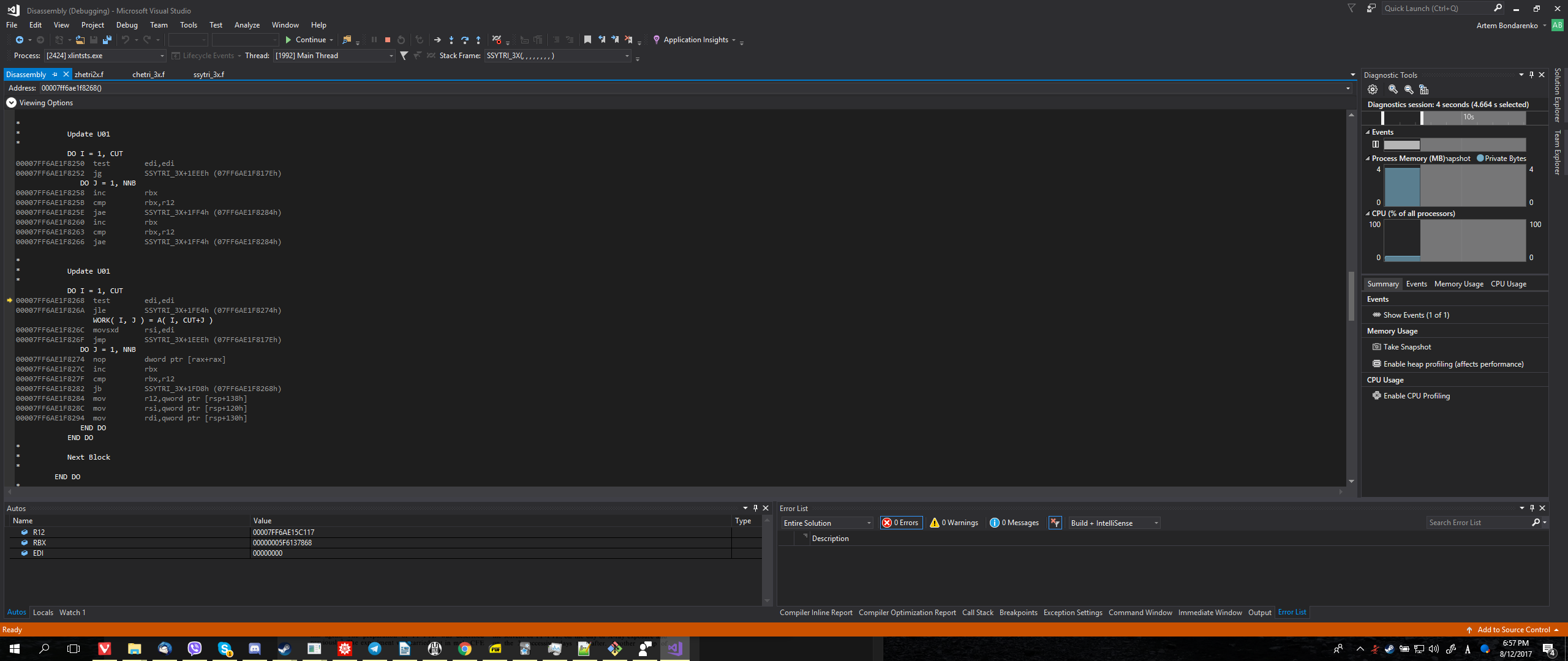Some Of The Examples Get Stuck In A Loop When Compiled With Intel