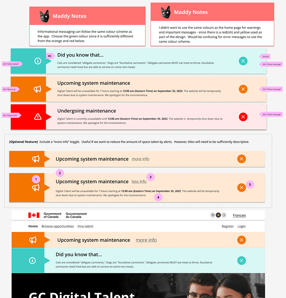 Maintenance banner: Banner for instances where the app might go down for maintenance or is ...