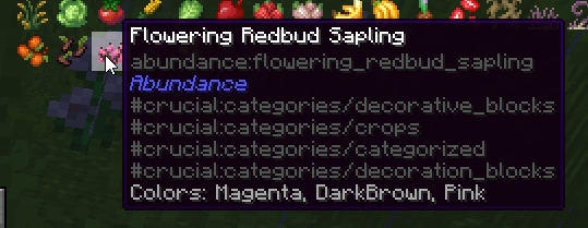 Flowering Redbud Sapling isn't tagged under saplings · Issue #12 · teamauroramods/Abundance ...