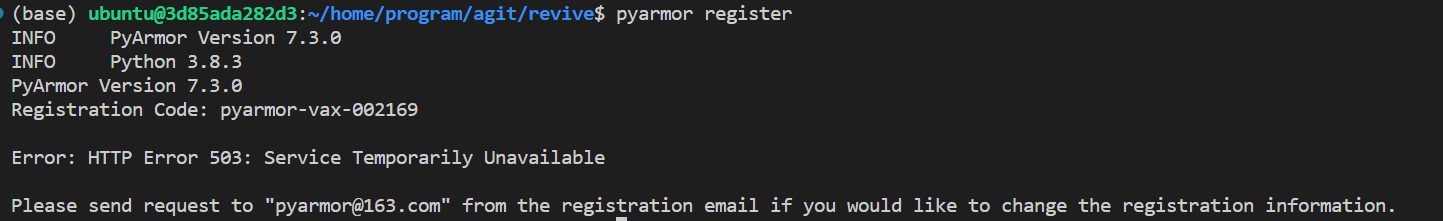 使用注册码注册之后，加密命令运行失败 · Issue #868 · dashingsoft/pyarmor · GitHub