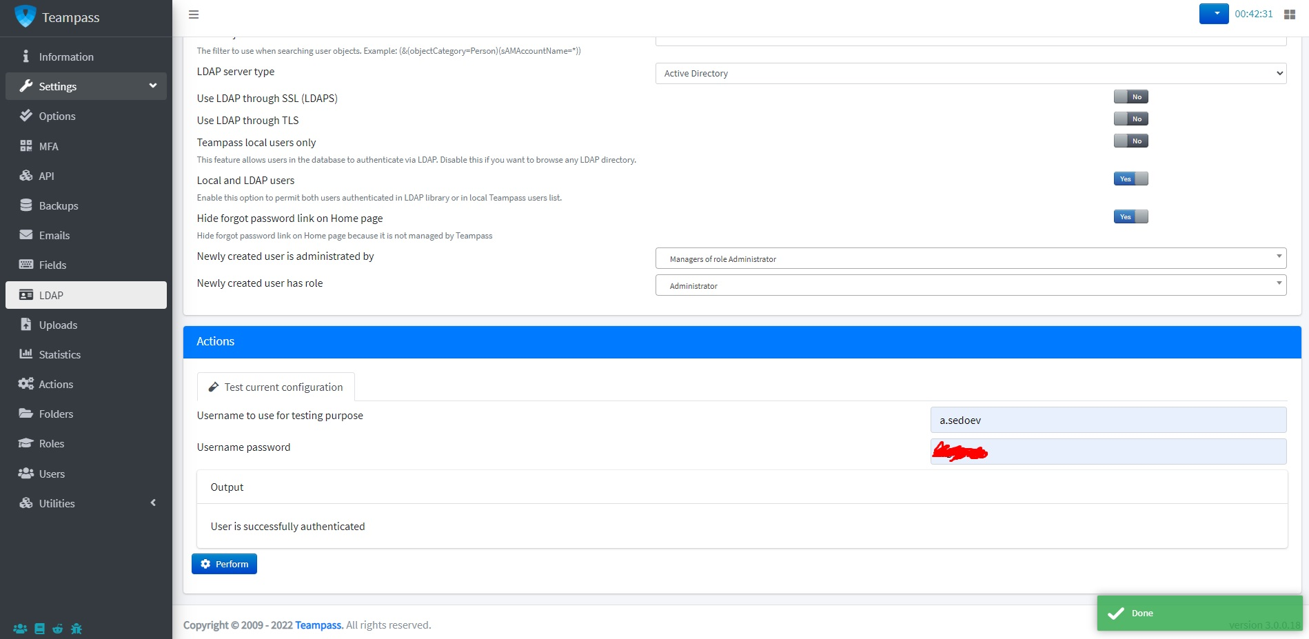 ldap don't work · Issue #3222 · nilsteampassnet/TeamPass · GitHub
