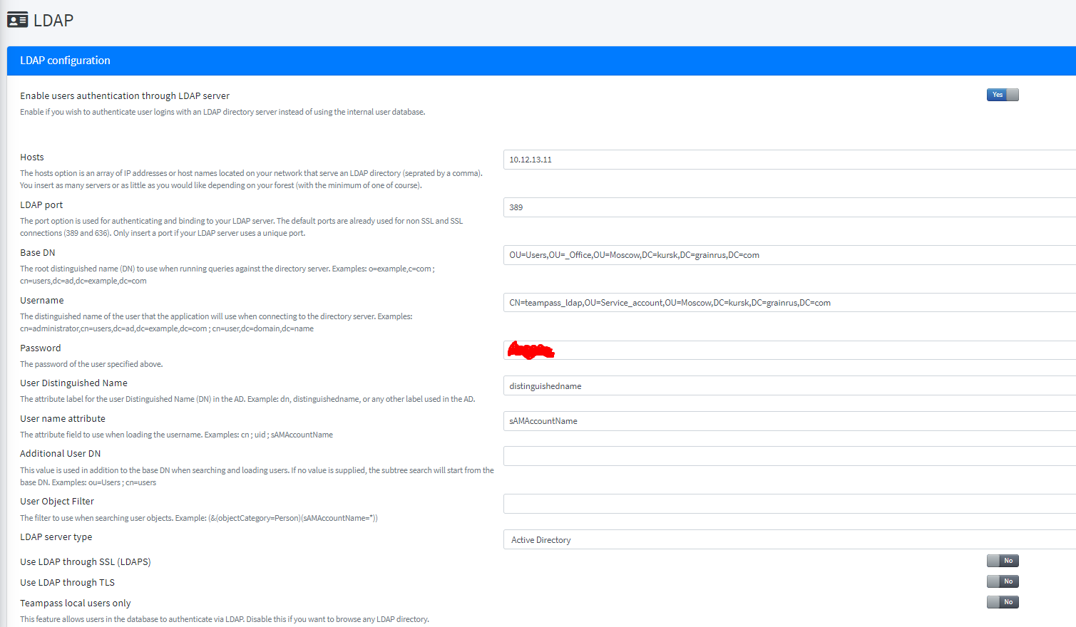 ldap don't work · Issue #3222 · nilsteampassnet/TeamPass · GitHub