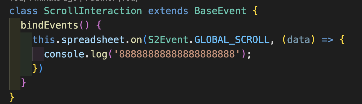 🤔S2Event.GLOBAL_SCROLL绑定如何触发执行 · Issue #1617 · antvis/S2 · GitHub