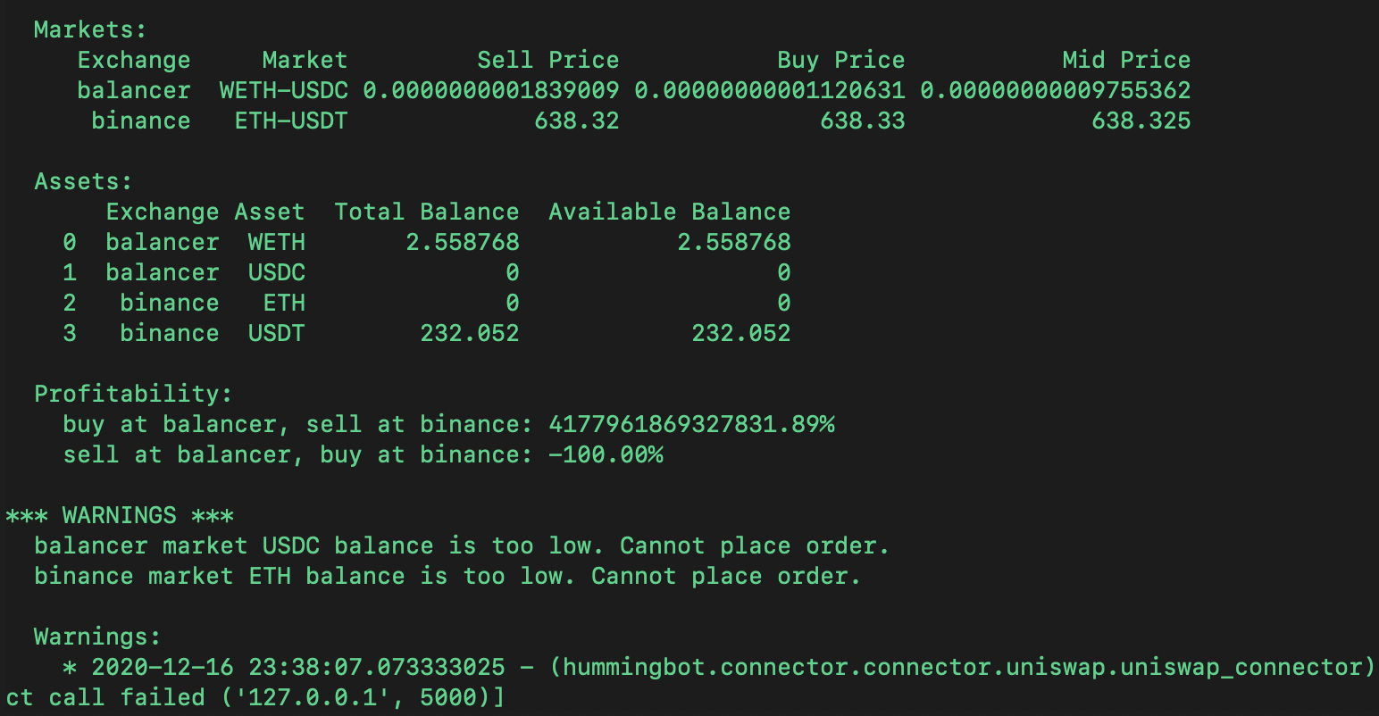 Errors running amm_arb strategy on USDC · Issue #2682 · hummingbot ...
