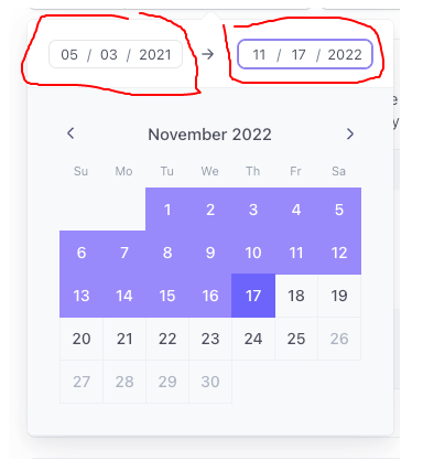 How can we make flatpicker have two inputs for the date range calendar? · flatpickr flatpickr ...