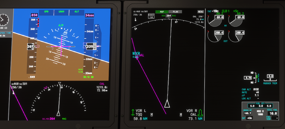 LNAV is not following magenta line (appears to be following MSFS GPS ...
