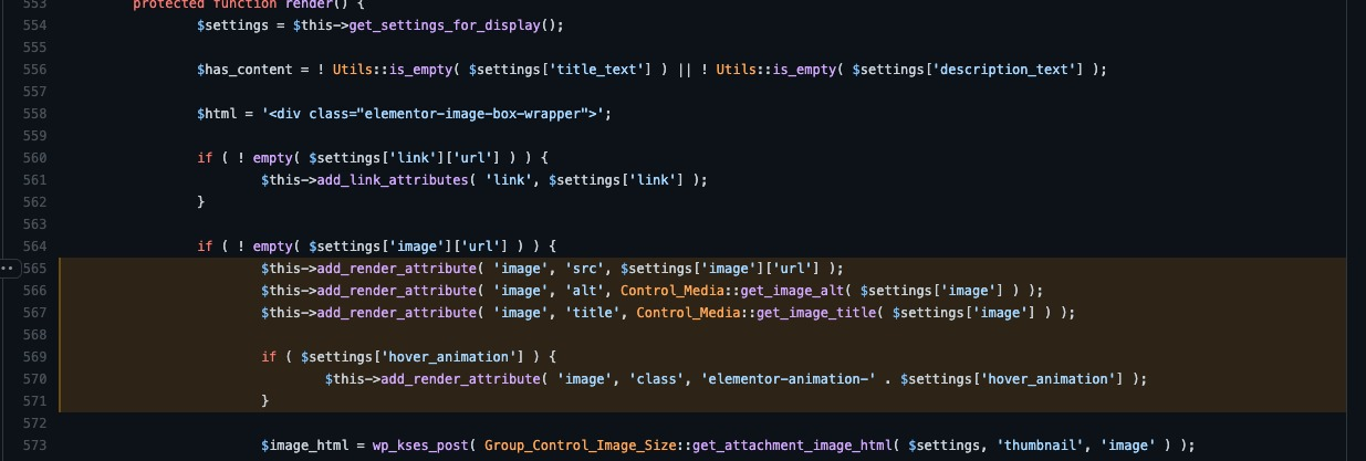 Redundant code in widgets having image · Issue #12268 · elementor ...