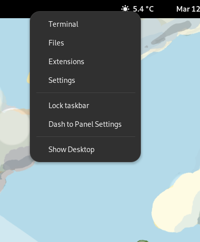 How to configure right-click on taskbar menu? · home-sweet-gnome dash-to-panel · Discussion ...