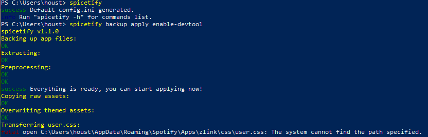Fatal Error · Issue #874 · spicetify/cli · GitHub