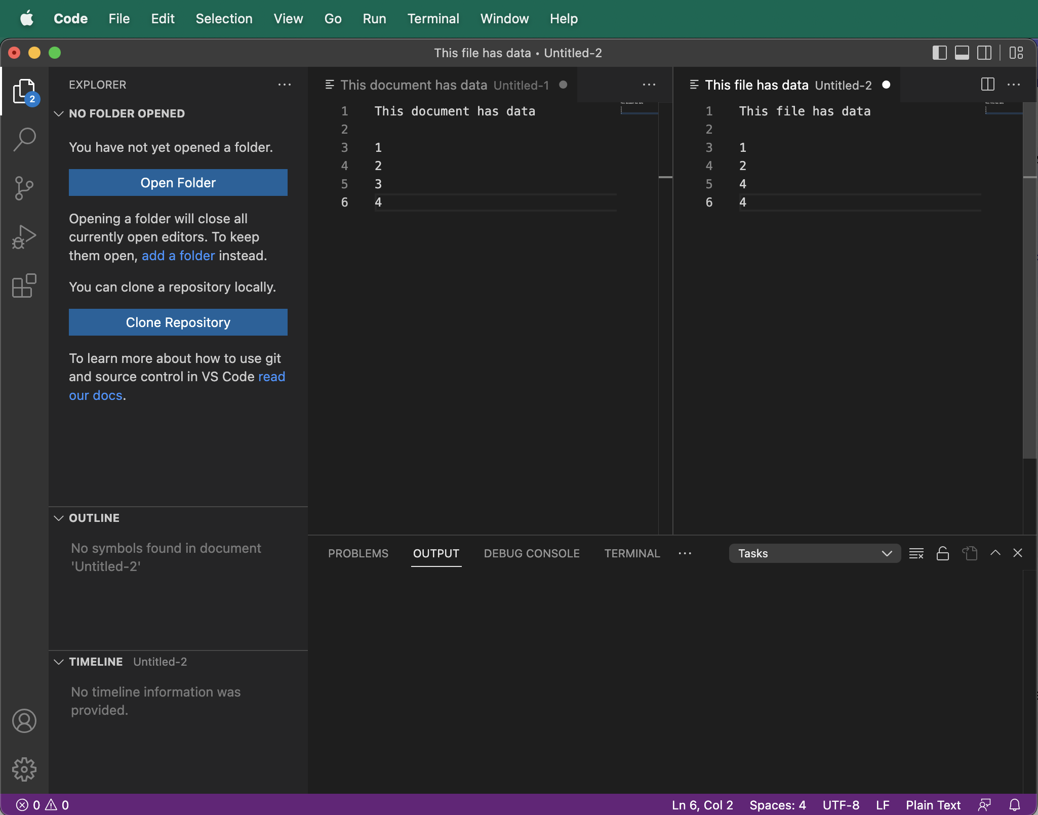 Allow to compare untitled documents · Issue #155773 · microsoft/vscode ...