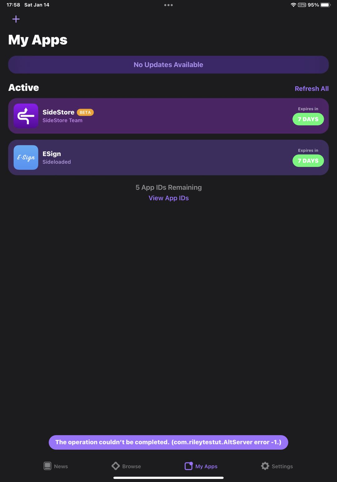 Sideloading big apps don’t work. · Issue #131 · SideStore/SideStore · GitHub