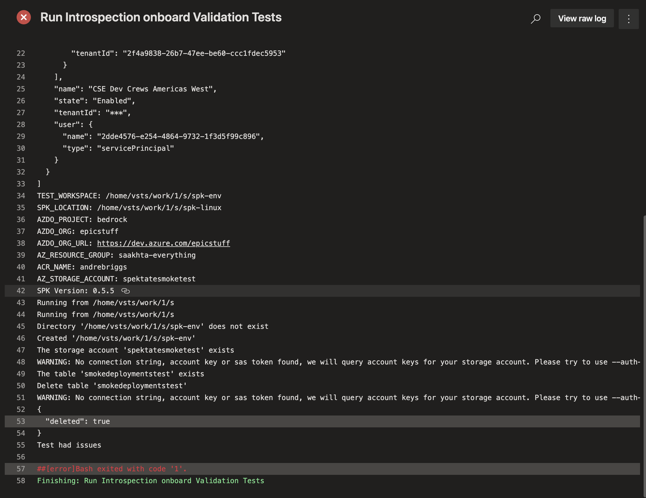 Introspection Smoke Test Is Failing Intermittently Due To Az Cli Timeout · Issue 1101