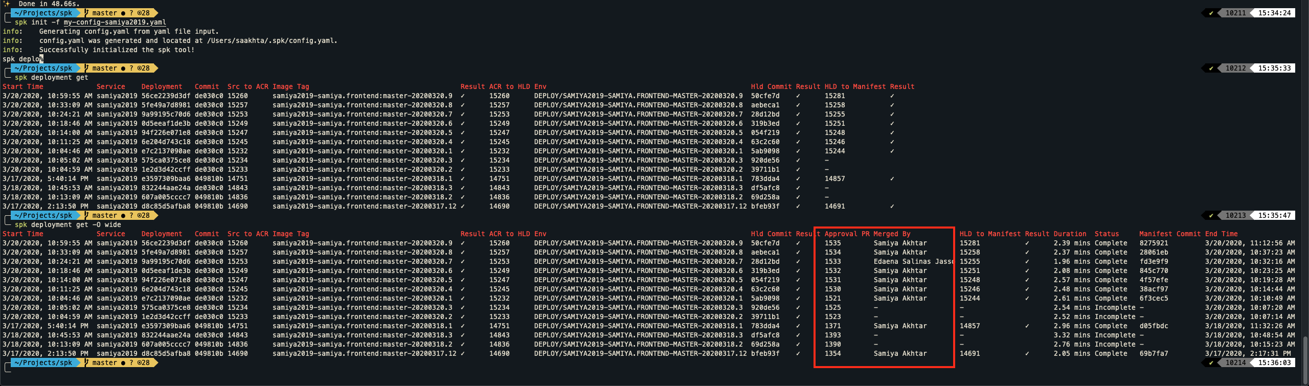 spk deployment get should display PR column · Issue #1167 · microsoft/bedrock · GitHub