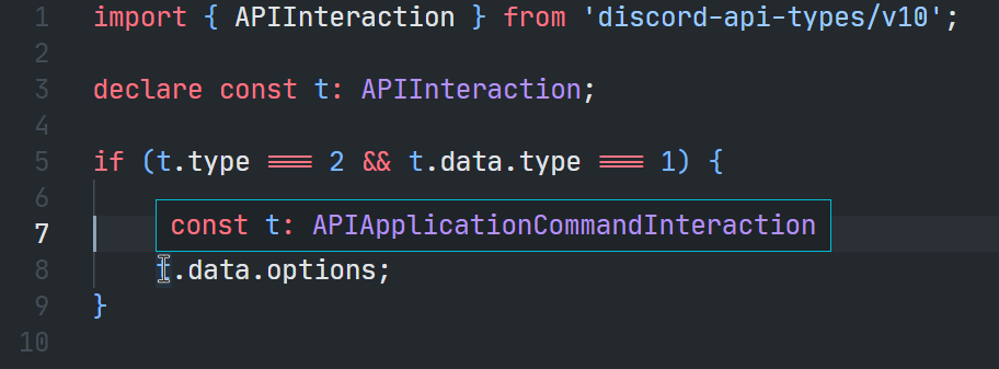 Cannot type narrow APIApplicationCommandInteraction · Issue #340 · discordjs/discord-api-types ...