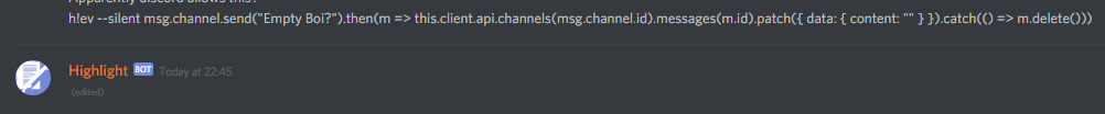 Bug: API doesn't check if you want to PATCH a message with an empty ...