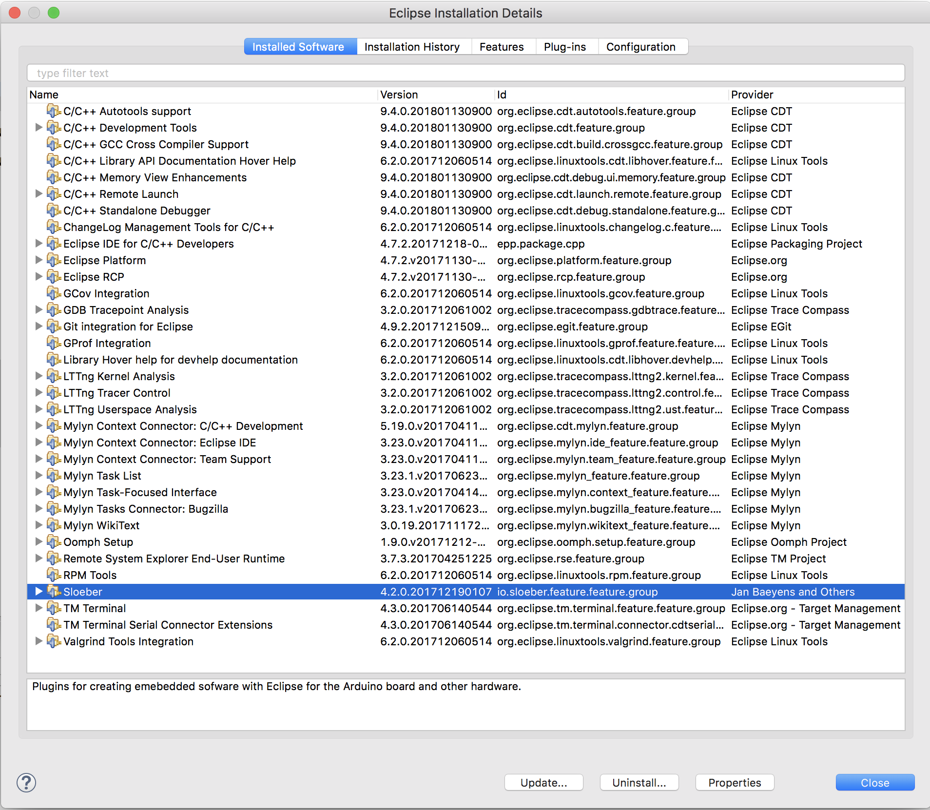 Check For Updates With Nightly Installed Failes · Issue 905 · Sloeberarduino Eclipse Plugin