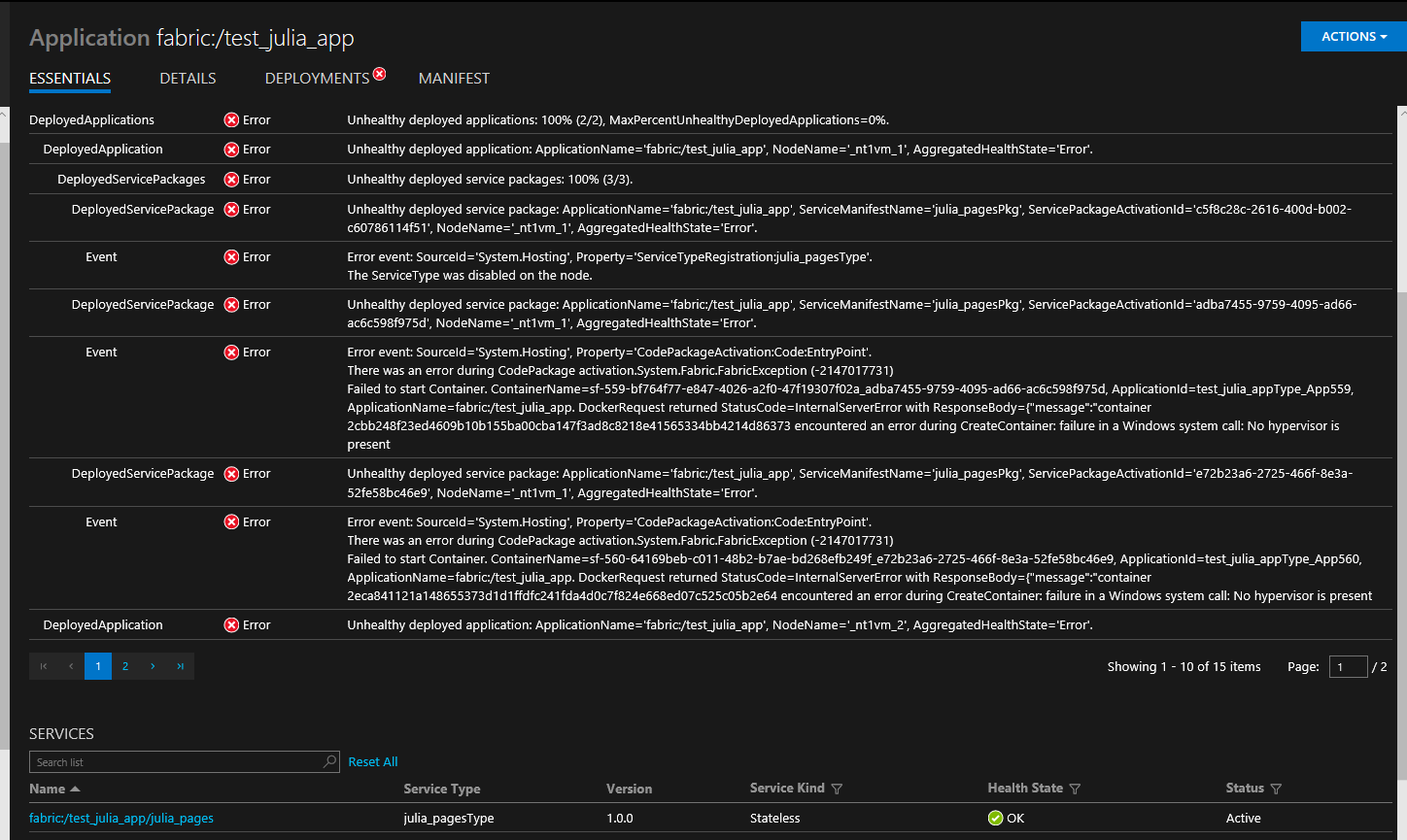 Encountered an error during CreateContainer: failure in a Windows system call: No hypervisor is ...