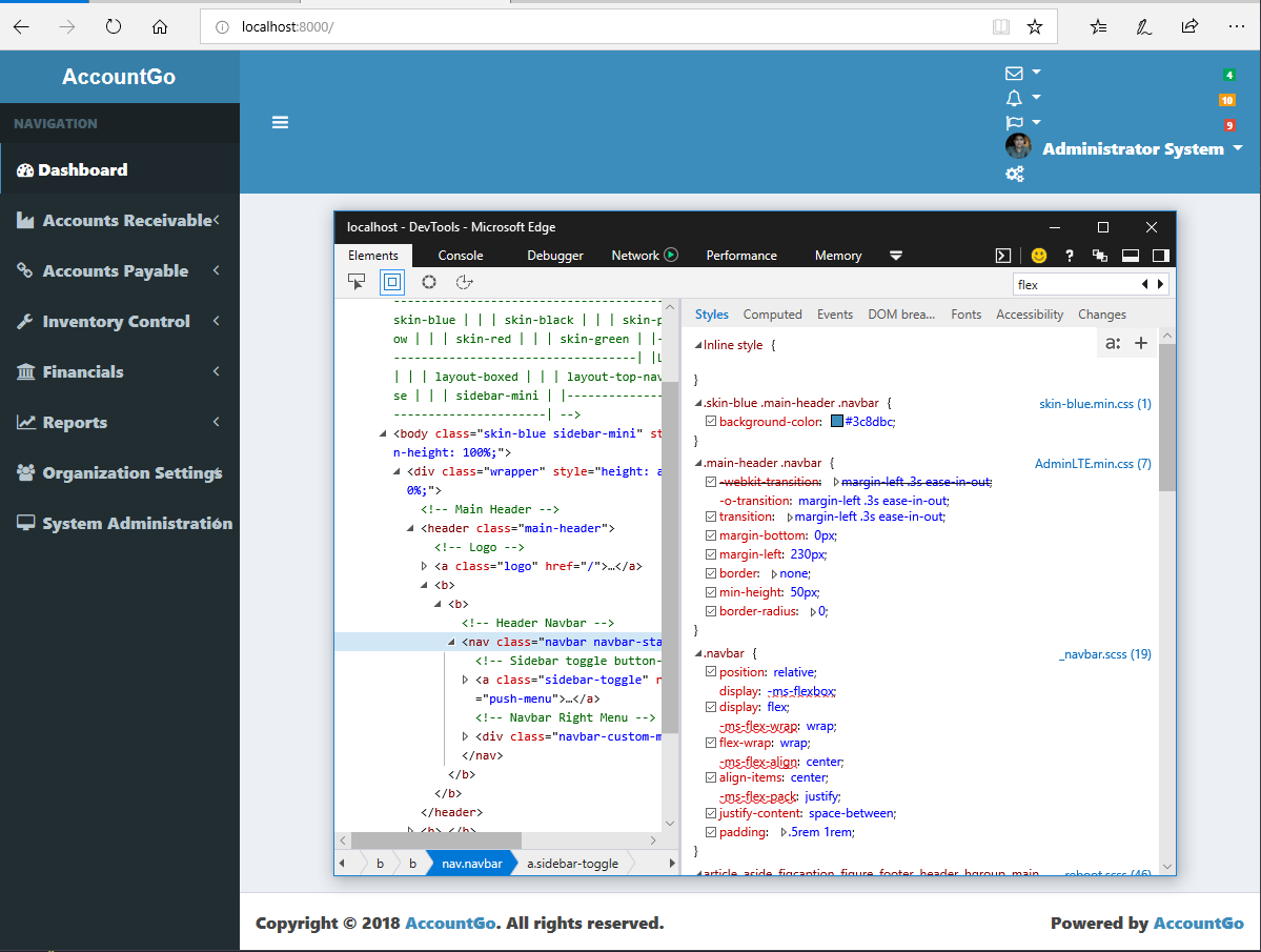 Header is off the height · Issue #2004 · ColorlibHQ/AdminLTE · GitHub