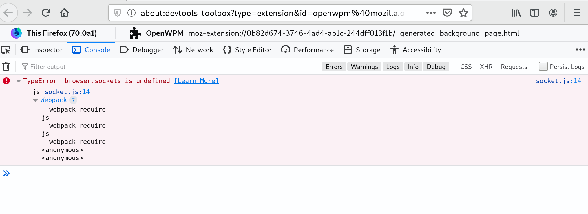 WebExt doesn't load on fresh nightly profile · Issue #428 · openwpm/OpenWPM · GitHub