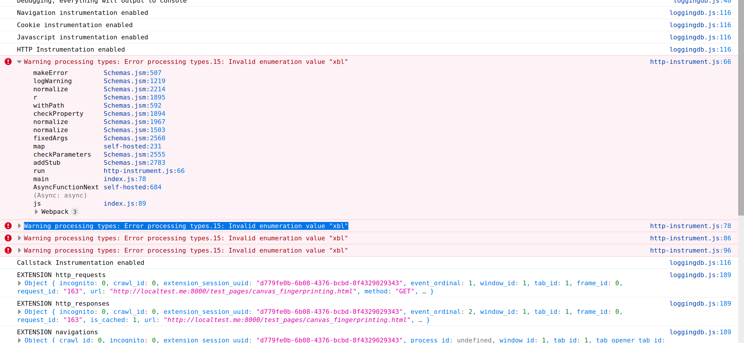 Warning processing types: Error processing types.15: Invalid enumeration value "xbl" · Issue ...