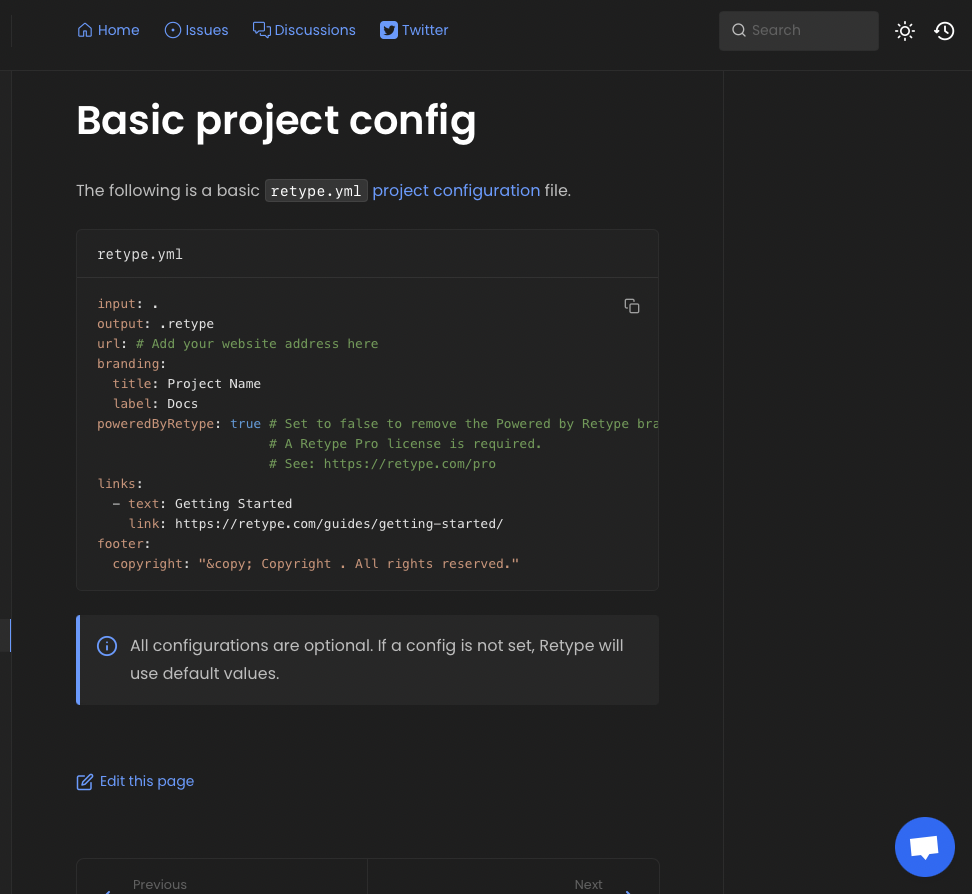 Layout hide contents / headings · Issue #310 · retypeapp/retype · GitHub