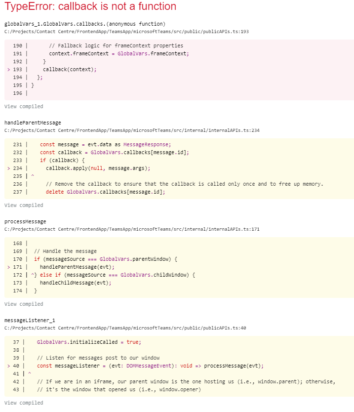 Teams Provider Typeerror Callback Is Not A Function · Issue 738 · Microsoftgraphmicrosoft