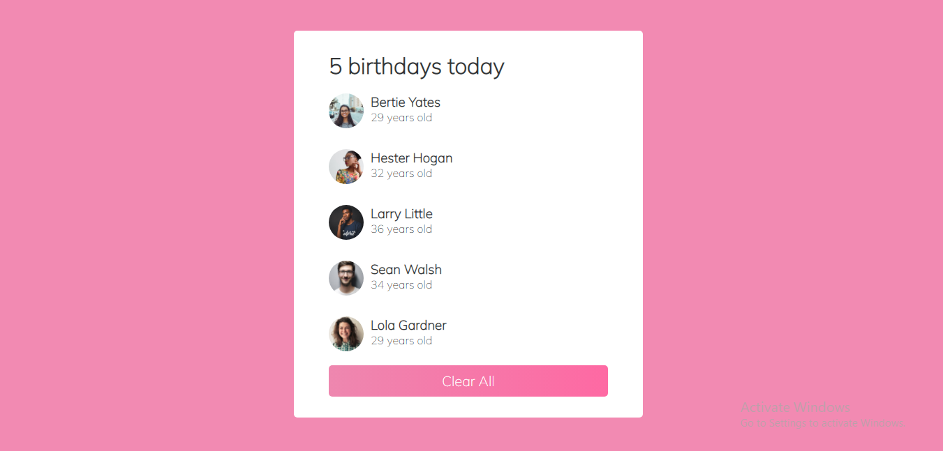 birthday-reminder - Codesandbox