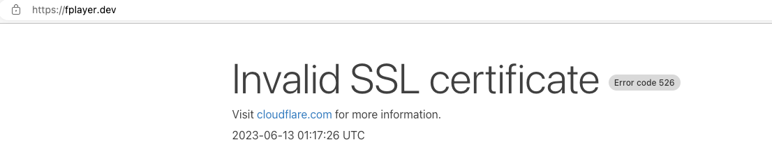 fplayer.devSSL证书到期了吗 · Issue #11 · FlutterPlayer/fplayer · GitHub