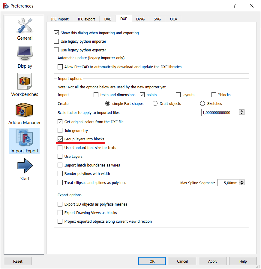 Dxf Import Group Layers Into Blocks Doesnt Work In Weekly Builds · Issue 8806 · Freecad 