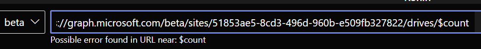 FireFox AutoCorrect in URL textbox, adds "=" to make invalid URI, Drives Count$ endpoint Invalid ...