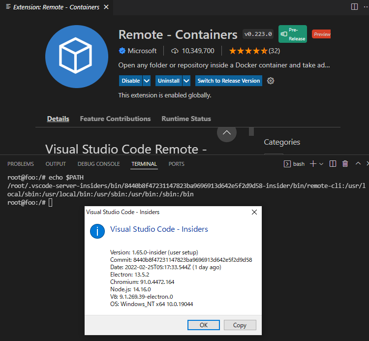 VSCode Remote Container with k8s breaks PATH env var · Issue #6358 · microsoft/vscode-remote ...