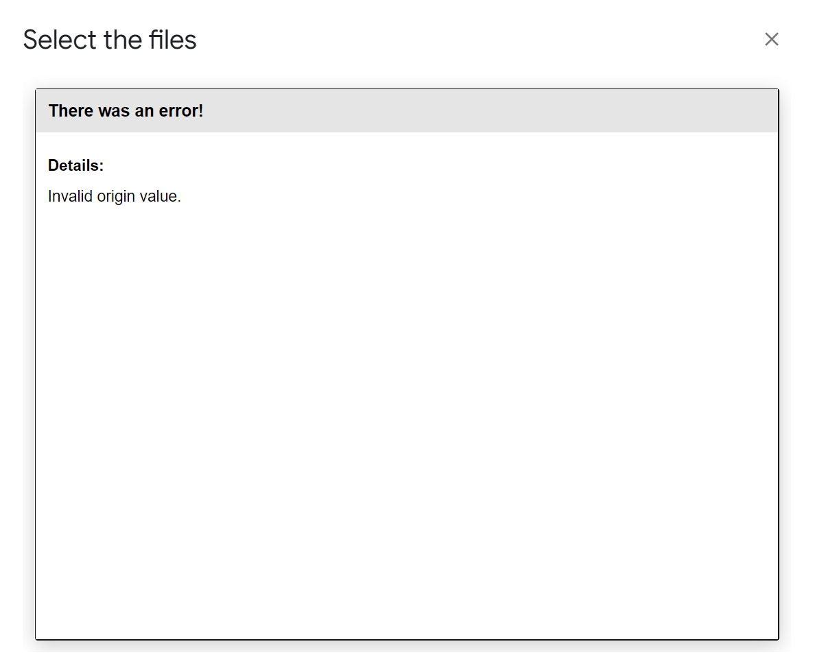 "There was an error!" happened while embedding a diagram saved on google drive in Google Docs ...