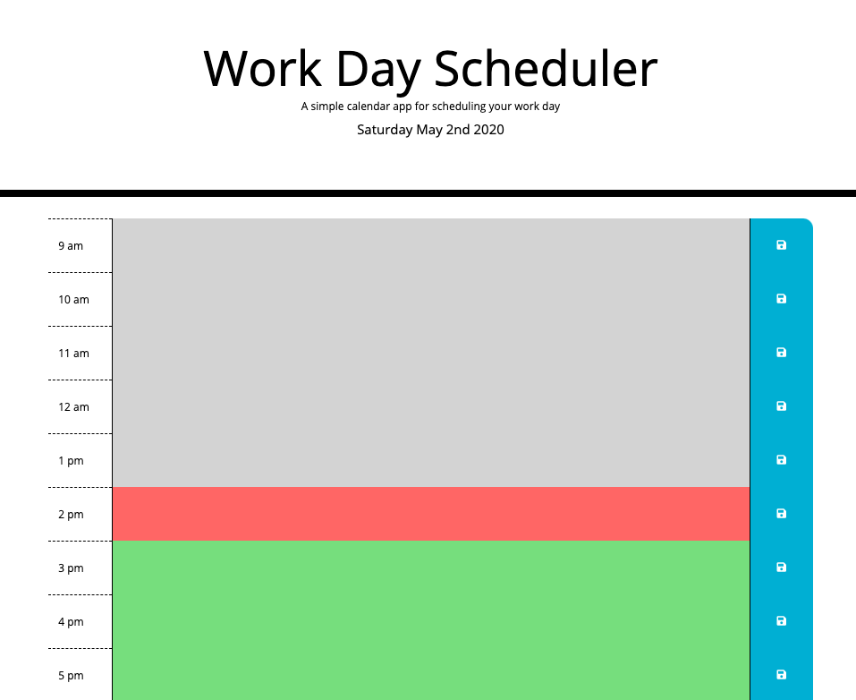 GitHub - chueny/WorkDayScheduler